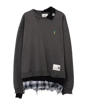 Mihara Yasuhiro Layered Embroidery Sweatshirt