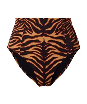 Ulla Johnson Zahara Tiger Print Bikini Briefs - Black