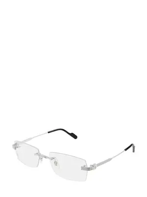 Cartier Rimless Rectangular Eyeglasses - White