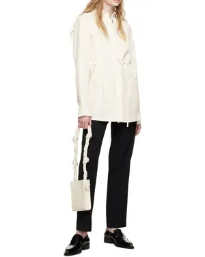 JIL SANDER Tangle Knot Shoulder Bag - White