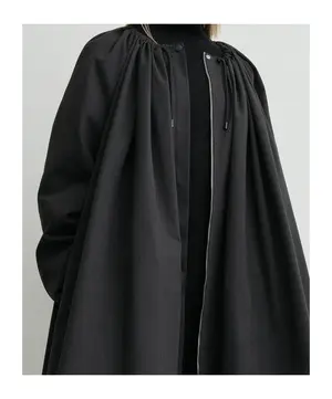 TOTEME Gathered Parachute Coat - Black