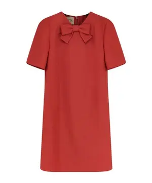 Valentino Garavani Short Sleeve Bow Detail Dress - No