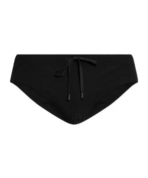 Balmain Embossed Drawstring Swim Briefs - Black