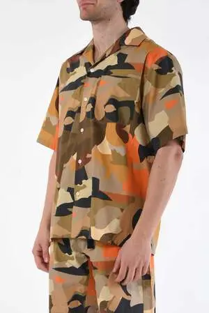 MSGM Camouflage-print Cotton Shirt