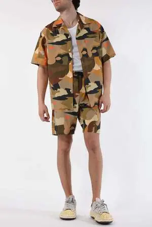 MSGM Camouflage-print Cotton Shirt