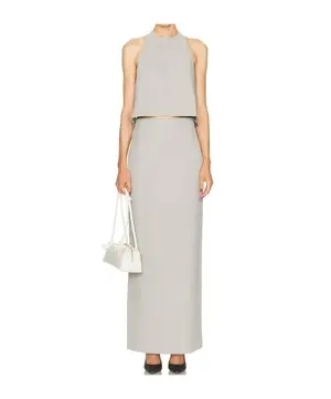 Wardrobe.NYC Halter Neck Backless Top - White