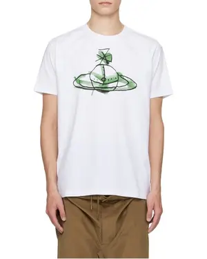 VIVIENNE WESTWOOD Classic T-shirt With Drawn Orb Print