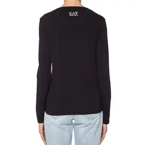 EA7 Crystal Embellished Long-sleeved T-shirt