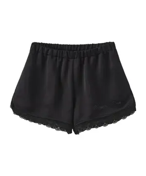 Marissa Chiara Elastic Waist Shorts With Lace Hem Detail