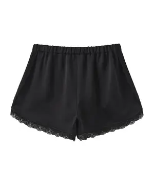 Marissa Chiara Elastic Waist Shorts With Lace Hem Detail