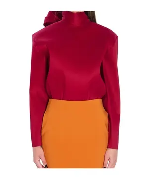 Saint Laurent Boxy Lavallière Top