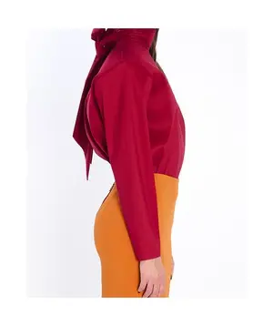 Saint Laurent Boxy Lavallière Top