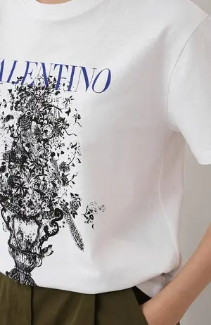 Valentino Garavani Floral Bouquet Logo T-shirt