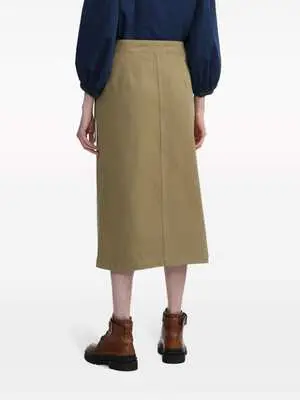 Closed Lace Pocket Skirt - Brown