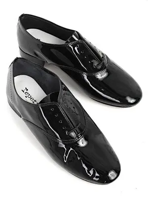 Repetto Glossed Leather Lace-up Oxfords