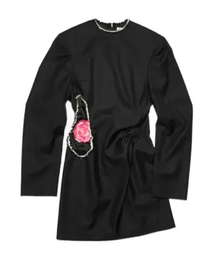 Acne Studios Logo Hollowed-out Dress