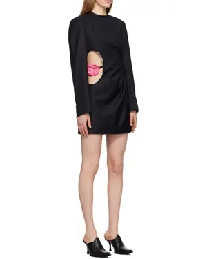 Acne Studios Logo Hollowed-out Dress