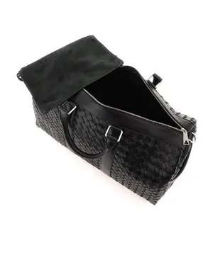 Bottega Veneta Medium Classic Intrecciato Duffle Bag - Black