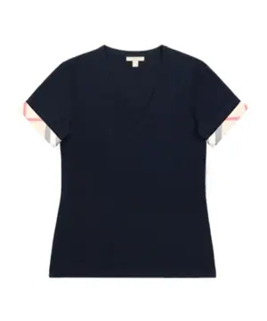 Burberry Deep V-neck Short-sleeved T-shirt