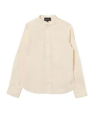 Emporio Armani Stand-up Collar Long Sleeve Shirt - Nude