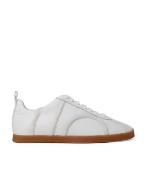 TOTEME Round Toe Lace-up Sneakers - White