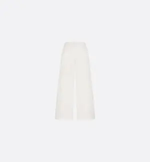Dior Embroidered Elastic Waist Wide Leg Pants