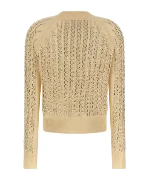 Ermanno Scervino Braided Knitwear With Baguette Studs