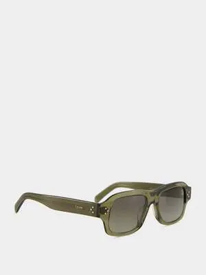 Celine Black Frame 61 Sunglasses - Green