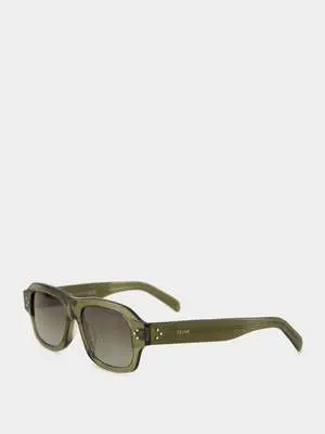 Celine Black Frame 61 Sunglasses - Green