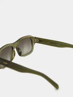 Celine Black Frame 61 Sunglasses - Green