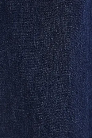 TOTEME Straight-leg Jeans With Logo Patch - Indigo