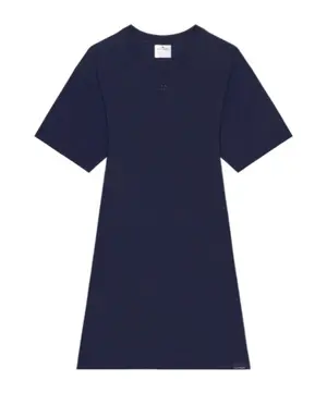 COURREGES Courrèges Embroidered A-line Mini Dress - Navy