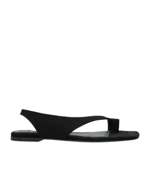 TOTEME Thong Strapped Flat Sandals - Black