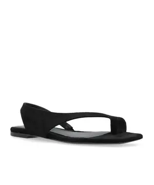 TOTEME Thong Strapped Flat Sandals - Black