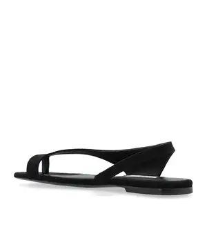 TOTEME Thong Strapped Flat Sandals - Black