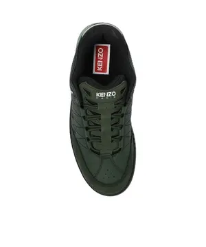 Kenzo Lace-up Round Toe Sneakers - Black