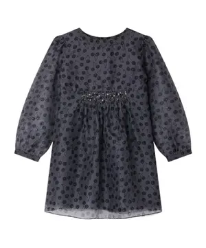Bonpoint Junia Cherry Print Pleated Dress