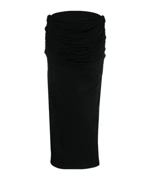 Paris Georgia High Waist Draped Midi Skirt