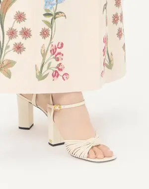Valentino Garavani Annet Knotted Ankle-strap Sandals - Ivory