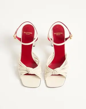 Valentino Garavani Annet Knotted Ankle-strap Sandals - Ivory