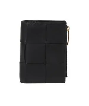Bottega Veneta Intrecciato Leather Purse - Black