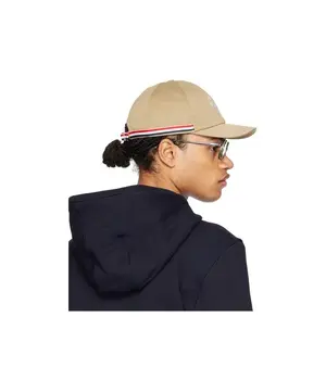 Thom Browne Embroidered Cotton Cap - Black