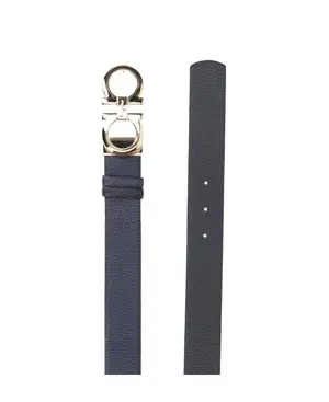 FERRAGAMO Gancini Logo Belt - Black
