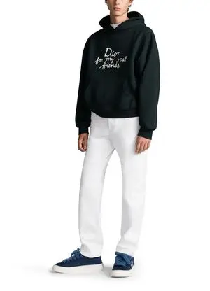 Dior Embroidered Hooded Sweatshirt - Blue