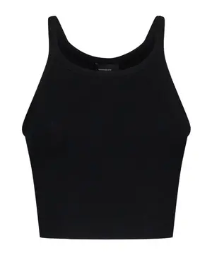Wardrobe.NYC Cropped Ribbed Scoop Neck Top