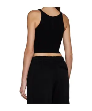 Wardrobe.NYC Cropped Ribbed Scoop Neck Top