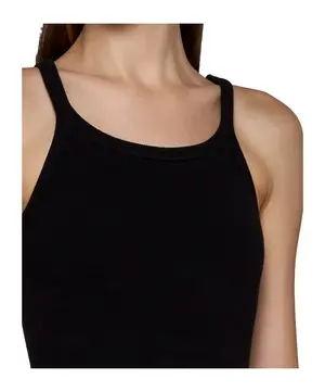 Wardrobe.NYC Cropped Ribbed Scoop Neck Top