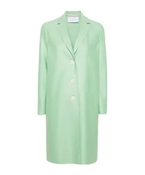 Harris Wharf London Single-breasted Felted Coat - Green