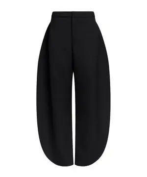Alaïa Wool Petal Trousers - Black
