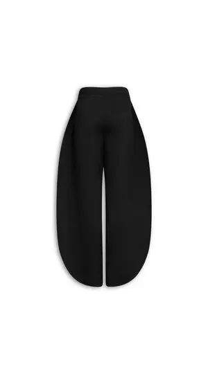 Alaïa Wool Petal Trousers - Black